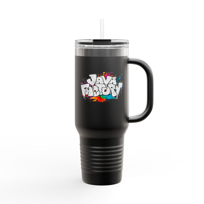 40oz Insulated Travel Mug — Graffiti Logo – Javafactory.com